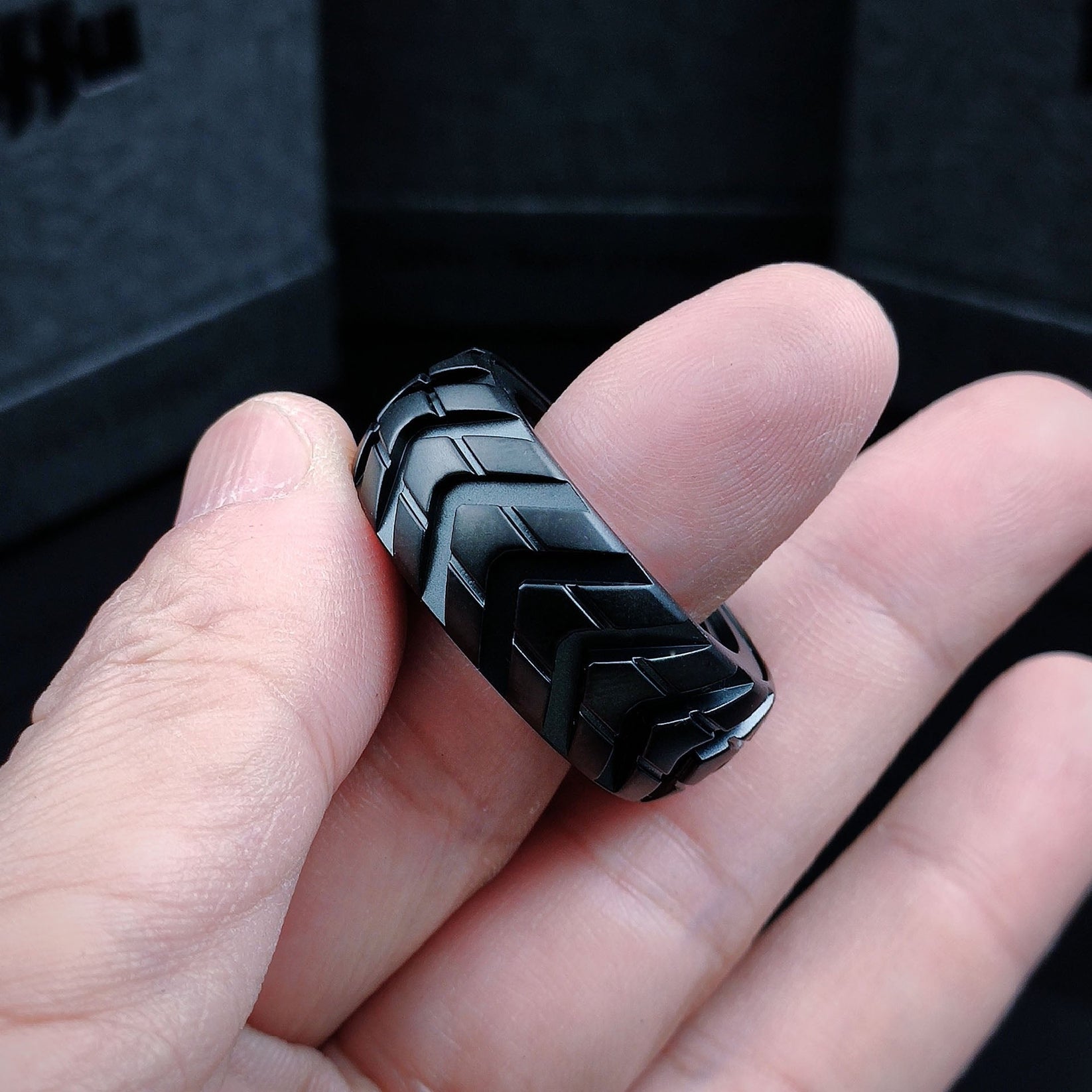 Dual Function Stainless Steel Motorcycle Tire Fidget Ring – buckmen.com