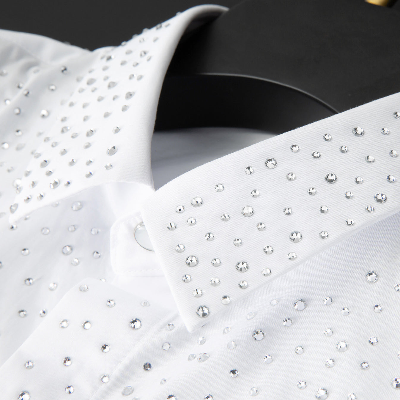 Czech rhinestone hot stamping shirt front and back – buckmen.com