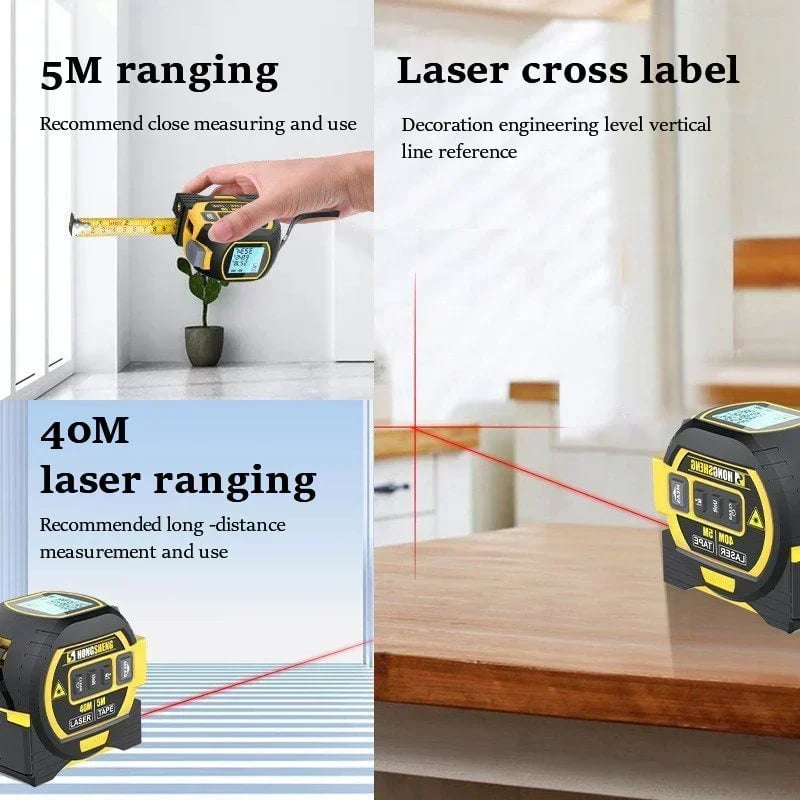 Made in Germany🎉Measuring Sight 3-In-1 Infrared Laser Tape Measuring ...