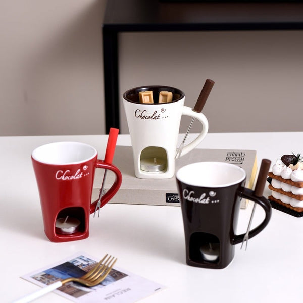 🍫 Handmade Chocolate Melting Mug – The Cozy Fondue Experience – buckmen.com