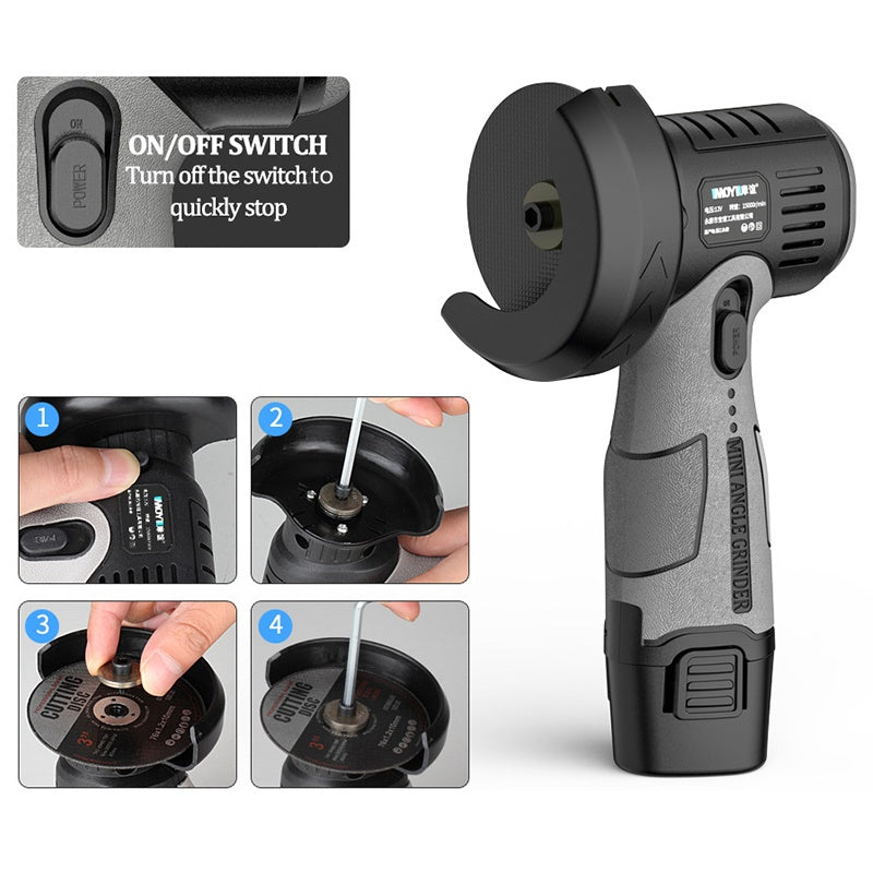 ⏳Time-limited Special🧰12V Mini Angle Grinder with Cutting Disc ...