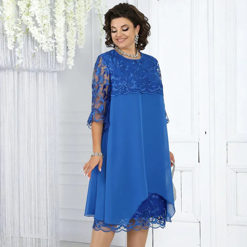 💕What should I wear tomorrow?💕Sheer Breeze Layered Lace Dress – buckmen.com