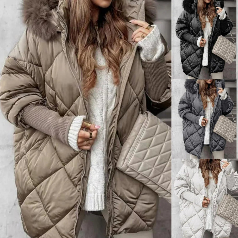 Women’s Fashion Mid-length Parka 🧥 – Autumn And Winter Knit Sleeve ...