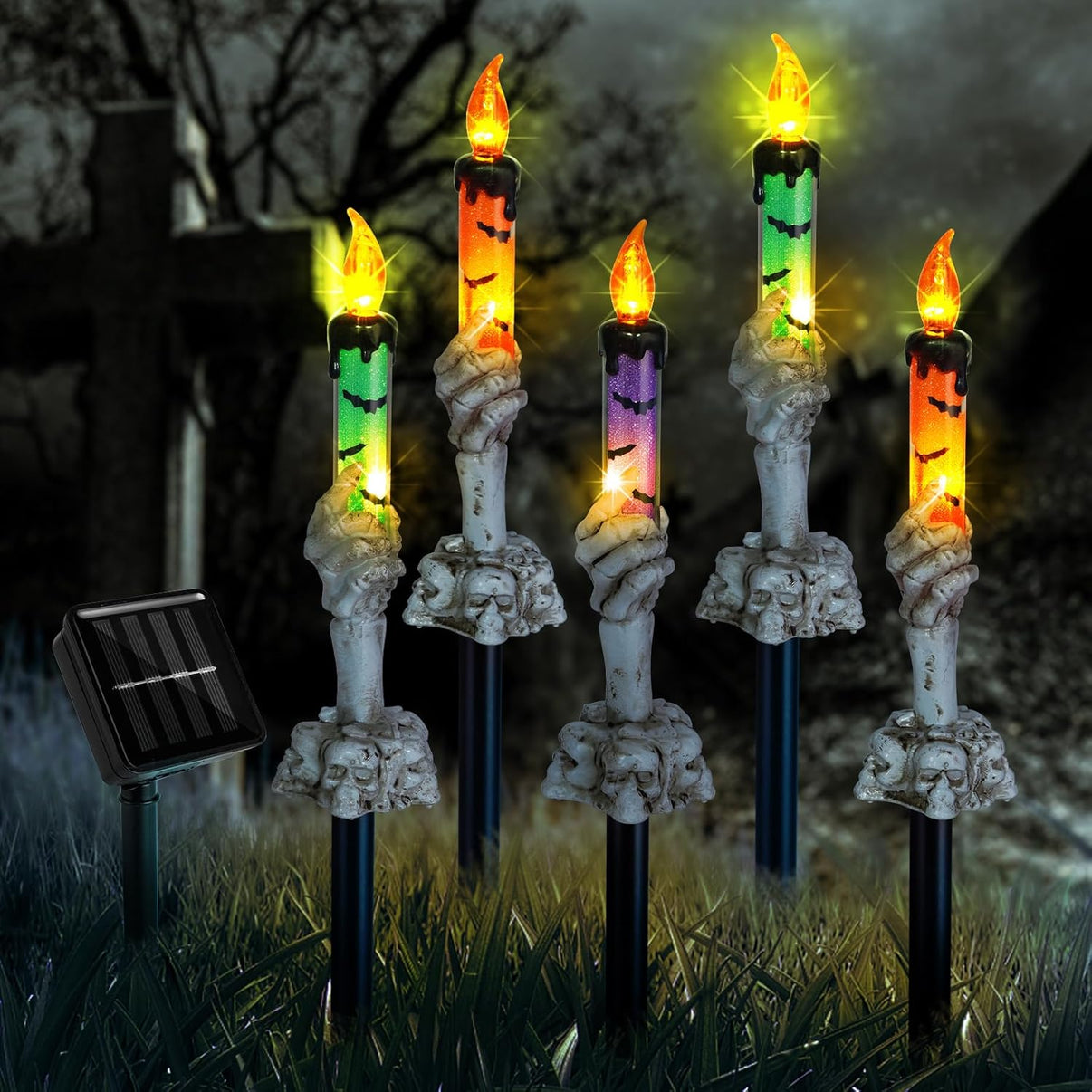 💀Solar Powered Skull Candle Light – buckmen.com
