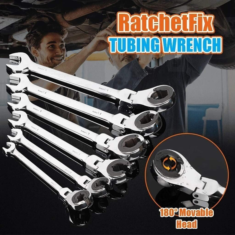 Open Tubing Ratchet Wrench (Fixed Head-Flexible Head 2 IN 1) – buckmen.com