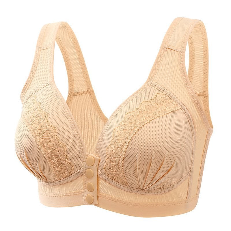 Front Button Breathable Skin-Friendly Cotton Bra – buckmen.com